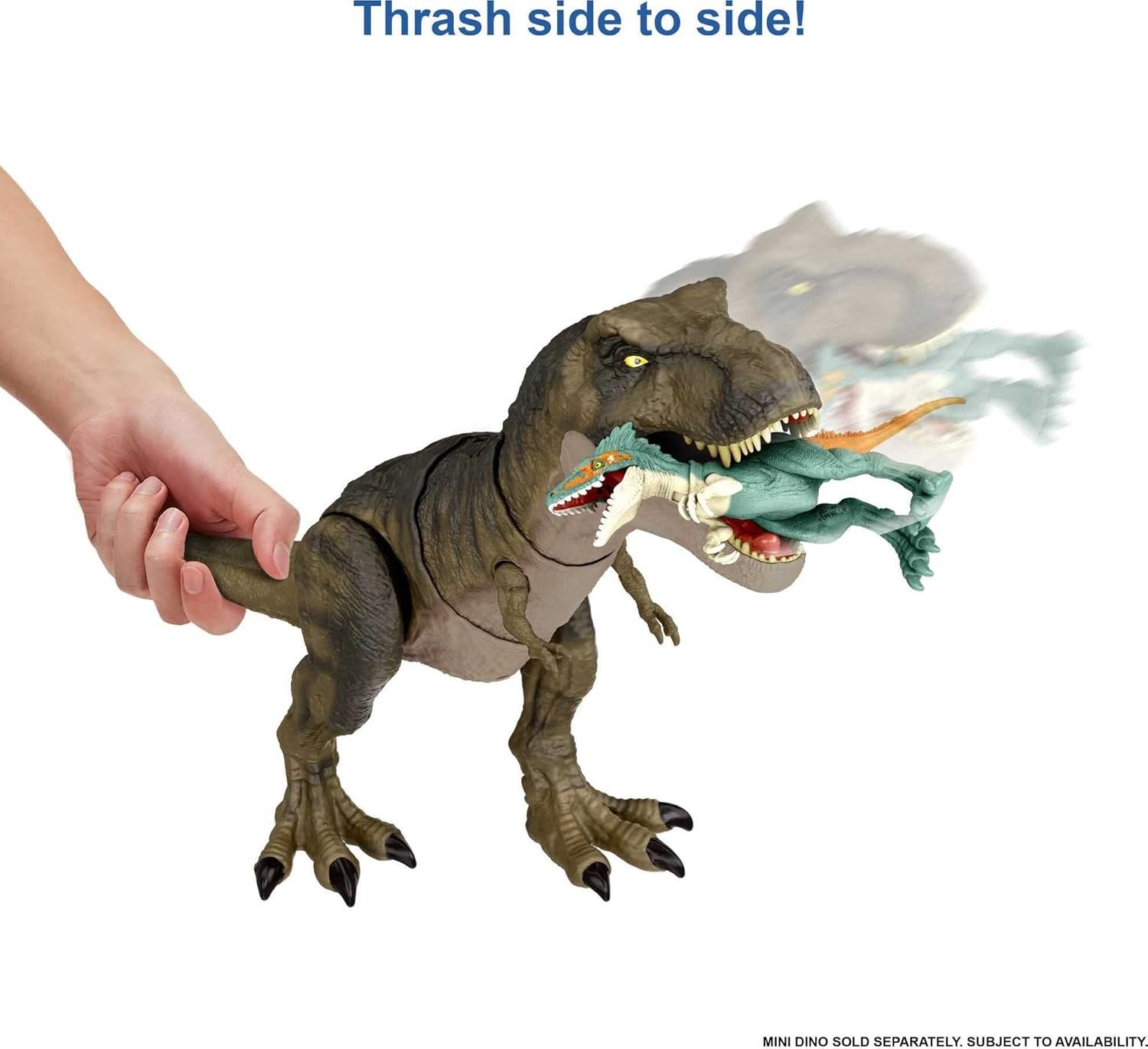 Jurassic World Toys Dominion Thrash and Devour Tyrannosaurus Rex Action ...